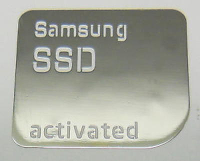 Lot of 5 Samsung SSD Activated Silver Chrome Finish Metallic Stickers ...