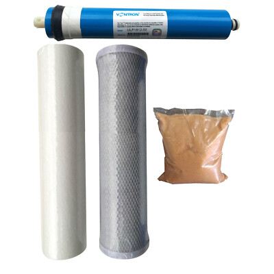 Reverse Osmosis RO Filter Set - Sediment, Carbon, DI Resin and Membrane ...