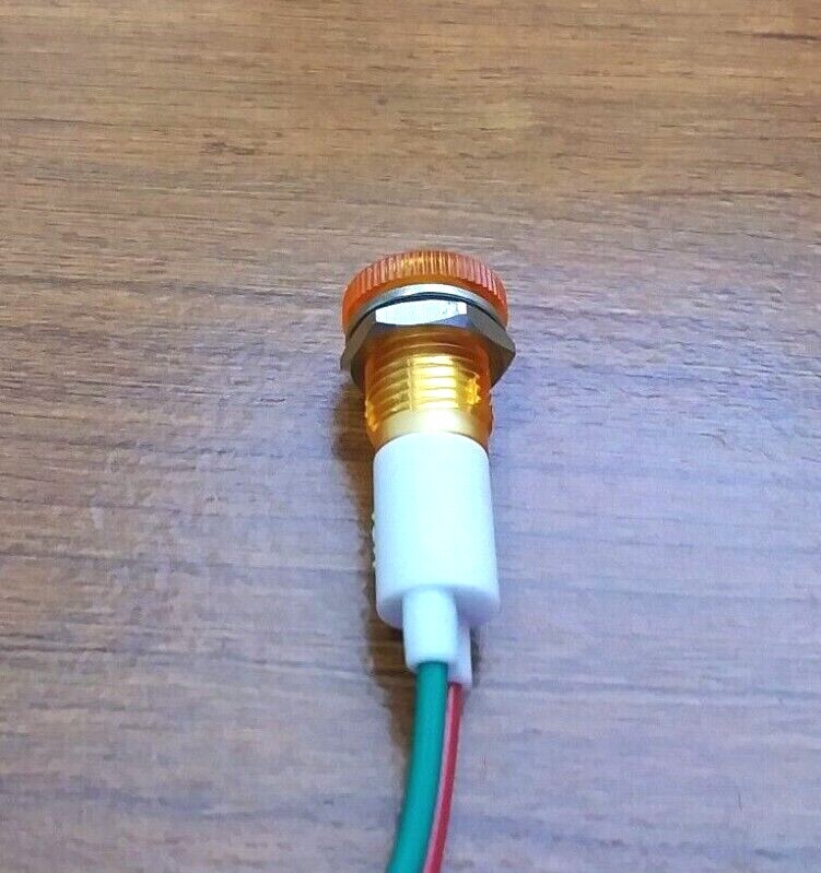 3 BBT 12 volt AC/DC Waterproof Low-Profile Bright Amber LED Indicator ...