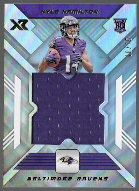 2022 Panini XR - Rookie XL Materials Kyle Hamilton #RXL-38 /75 (MEM, RC ...