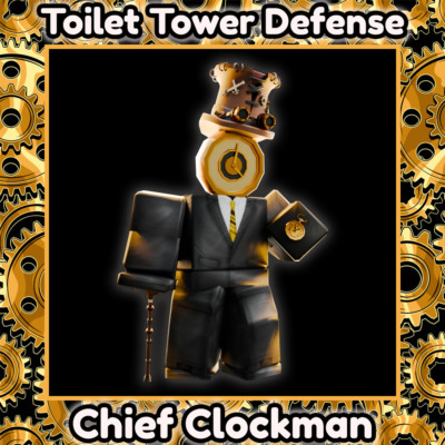 2 Chief Clockman - Toilet Tower Defense TTD - Godly Unit - ROBLOX | eBay