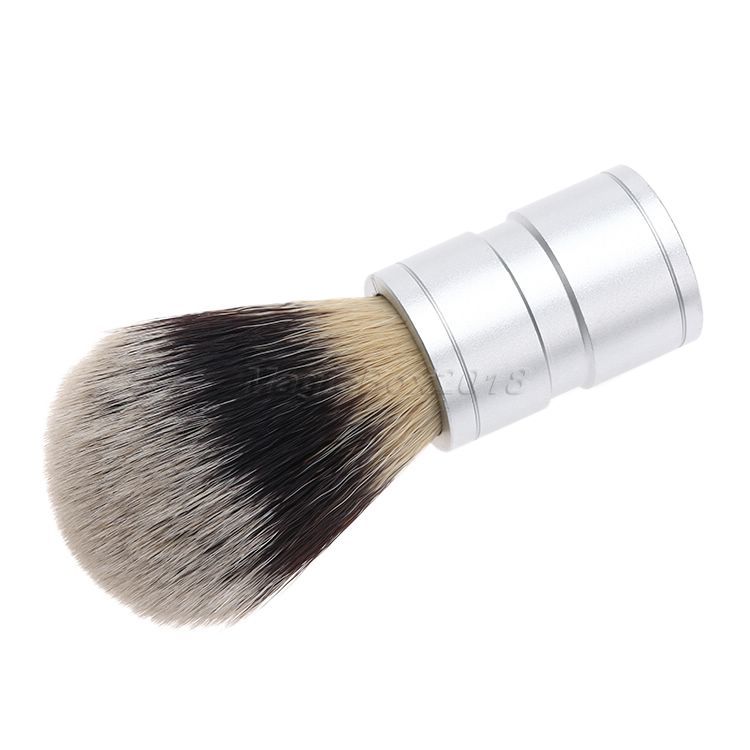 New Portable Men's Badger Hair Shaving Brush Aluminum Alloy Handle ...