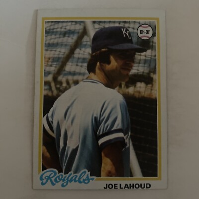 1978 Topps Baseball Joe Lahoud Kansas City Royals Card #382 | eBay