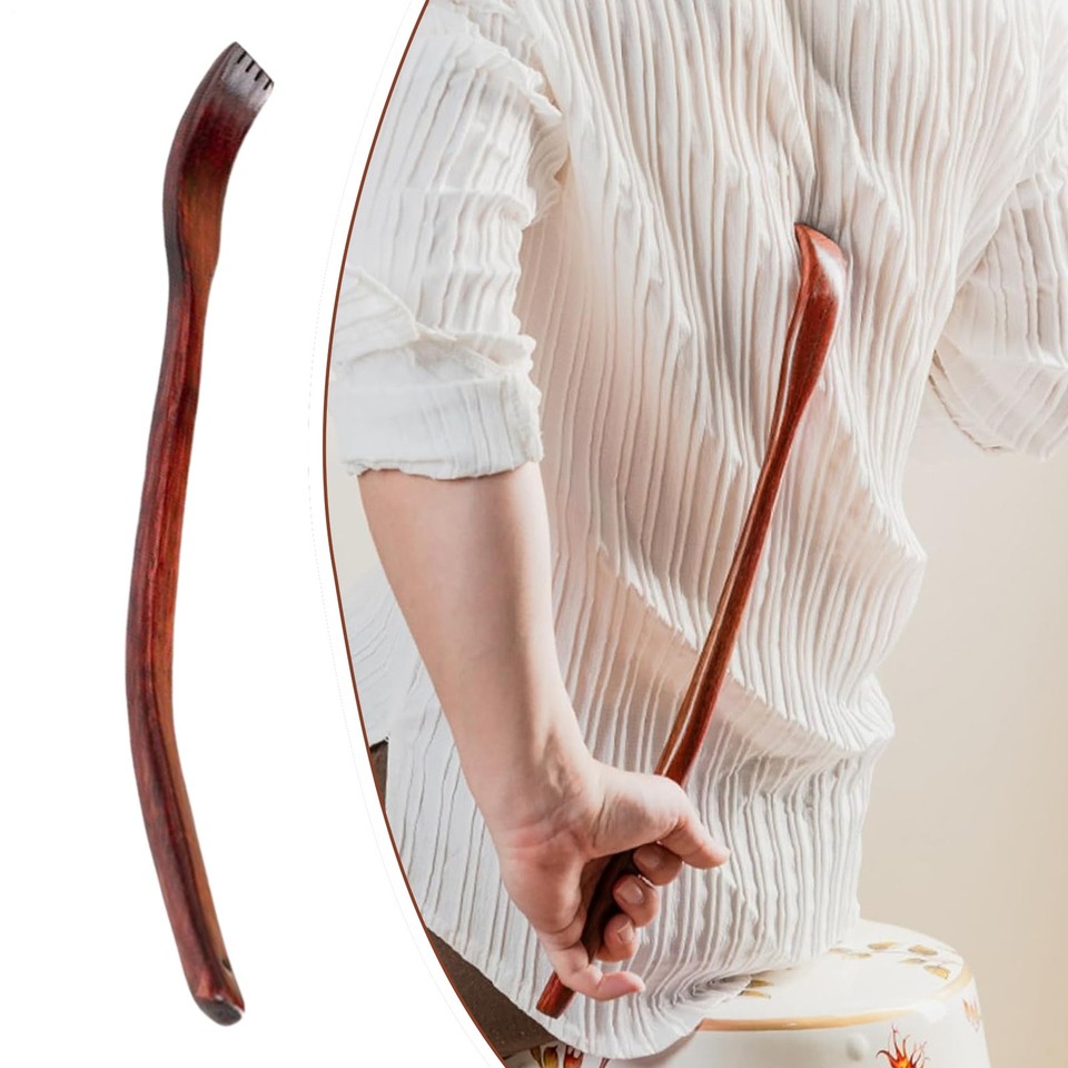 Wooden Back Scratcher Long Handle Back Scratchers Ergonomic Beech Wood ...