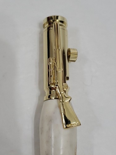 Handcrafted 50 Caliber Bolt Action Gold Bullet Ball Point pen, black ...