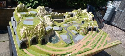 Noch Ho Layout Model Railway Pre Built Hornby Mountains OO Guage 7'4 ...
