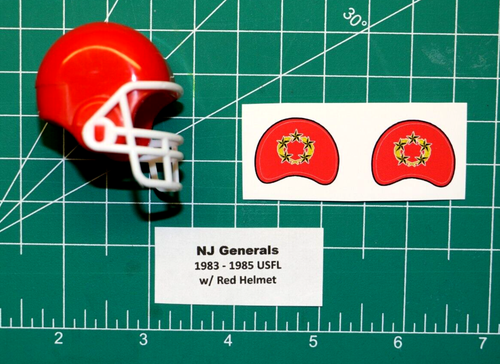 1983-1985 New Jersey NJ Generals USFL *DIECUT DECALS* & Football ...
