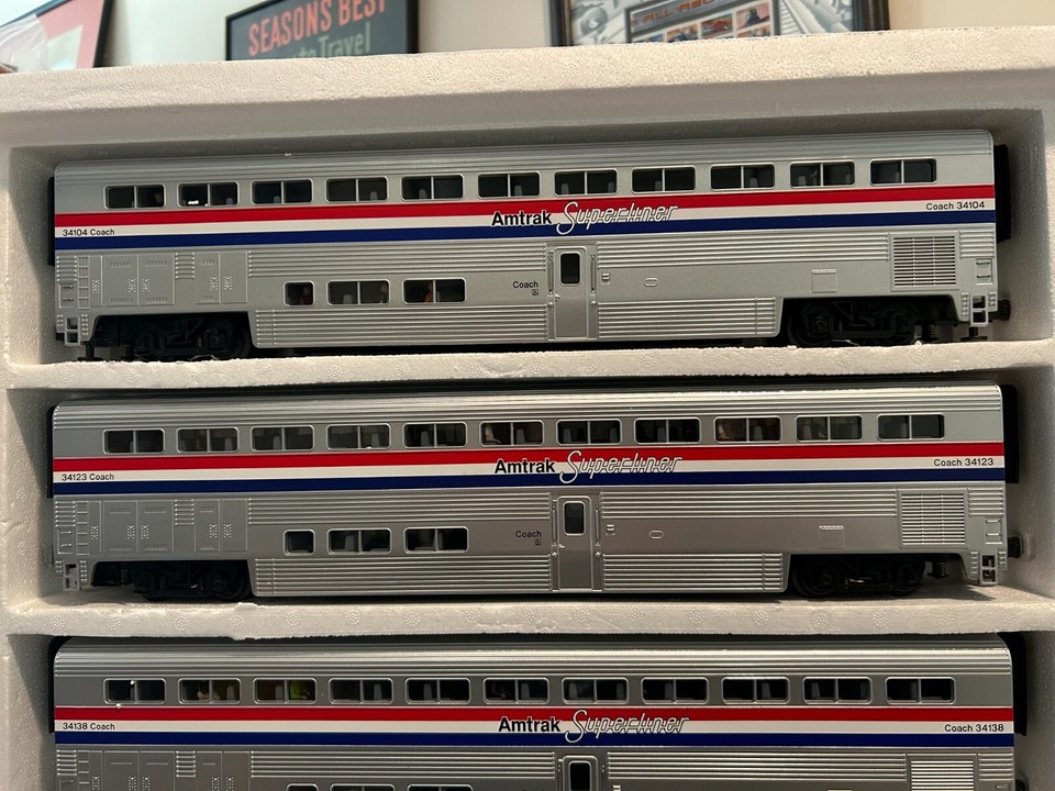 🚂MTH 20-6524 Amtrak Superliner 4 car set LN/Box | eBay