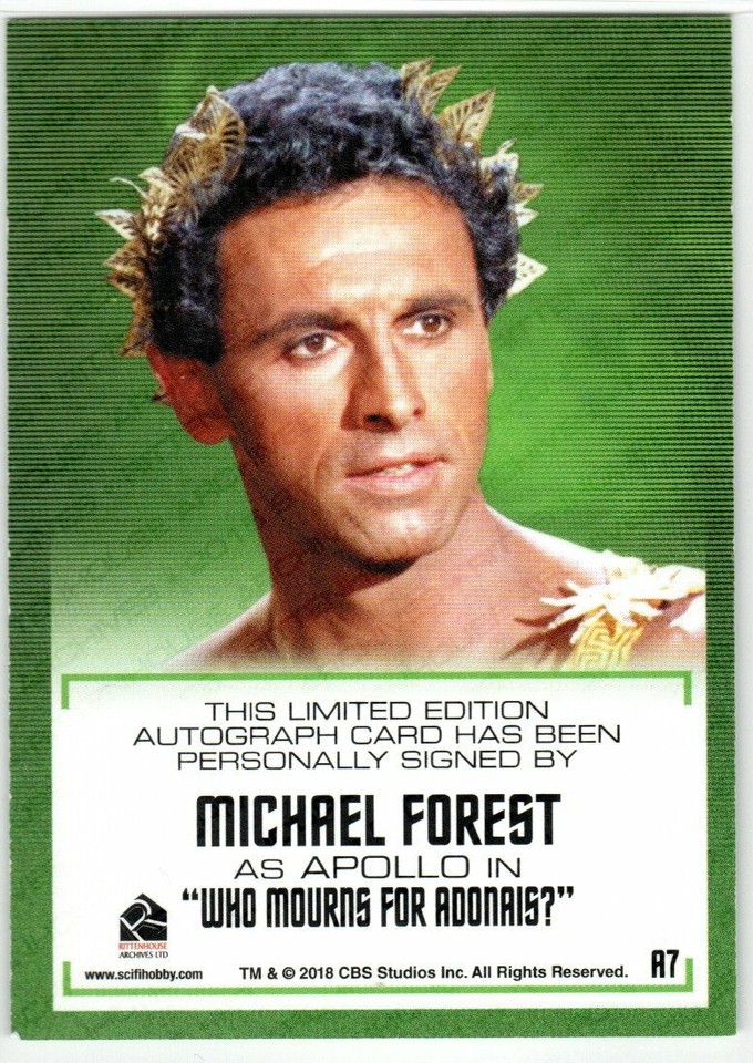 STAR TREK TOS CAPTAINS COLLECTION A7 MICHAEL FOREST INSCRIPTION ...