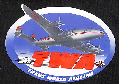 TWA Transworld Airlines Gum Label w/ Plane / Arrowhead Tip Arrow VGC | eBay