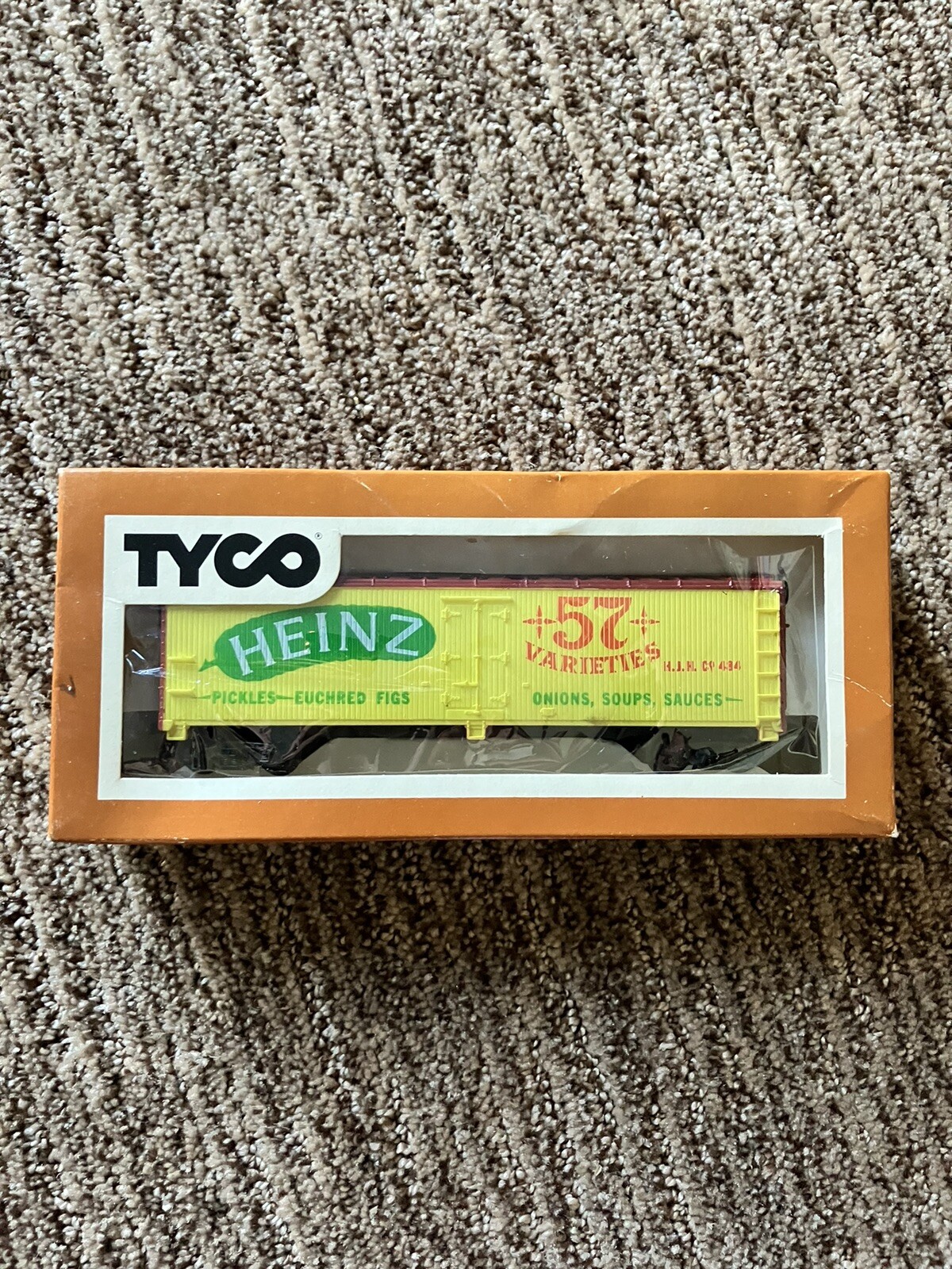 Vintage Tyco Electric Train Car HO Scale 1:87 Heinz 57 Varieties Yellow ...