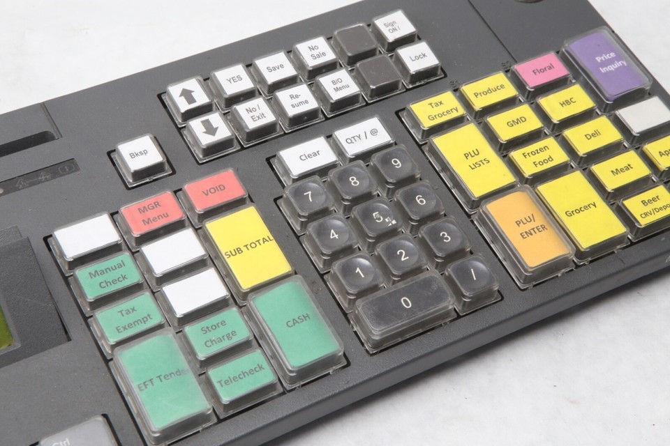 IBM Toshiba 67-Key POS Keyboard w/ LCD Display 65Y4093 65Y4043 44T4173 ...