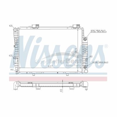 One New Nissens Radiator Front 62739A 2025004103 for Mercedes MB | eBay