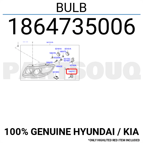 1864735006 Genuine Hyundai / KIA BULB | eBay