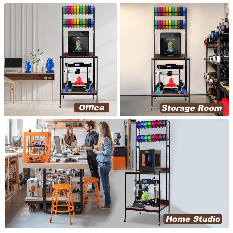 Heavy Duty 3D Printer Stand With Double Layer 3D Printer Filament ...