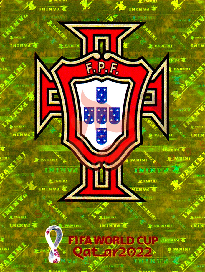 2022 FIFA World Cup Qatar Panini Sticker Gold Foil Team Logos & Symbols ...