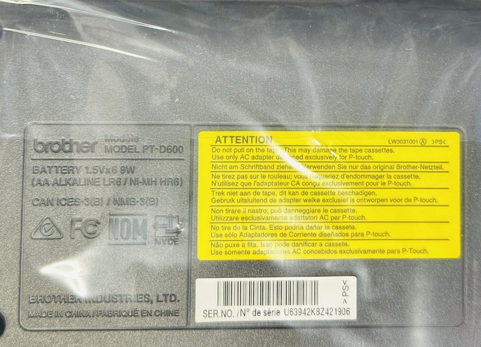 Brother Printer PTD-600 Color Display PC Connectible Label Maker With ...