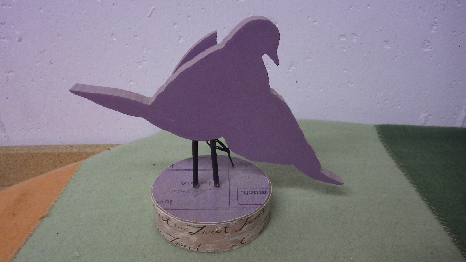 Transpac Bird Art Figure Wood Love Birds Purple 6" Tall New | eBay