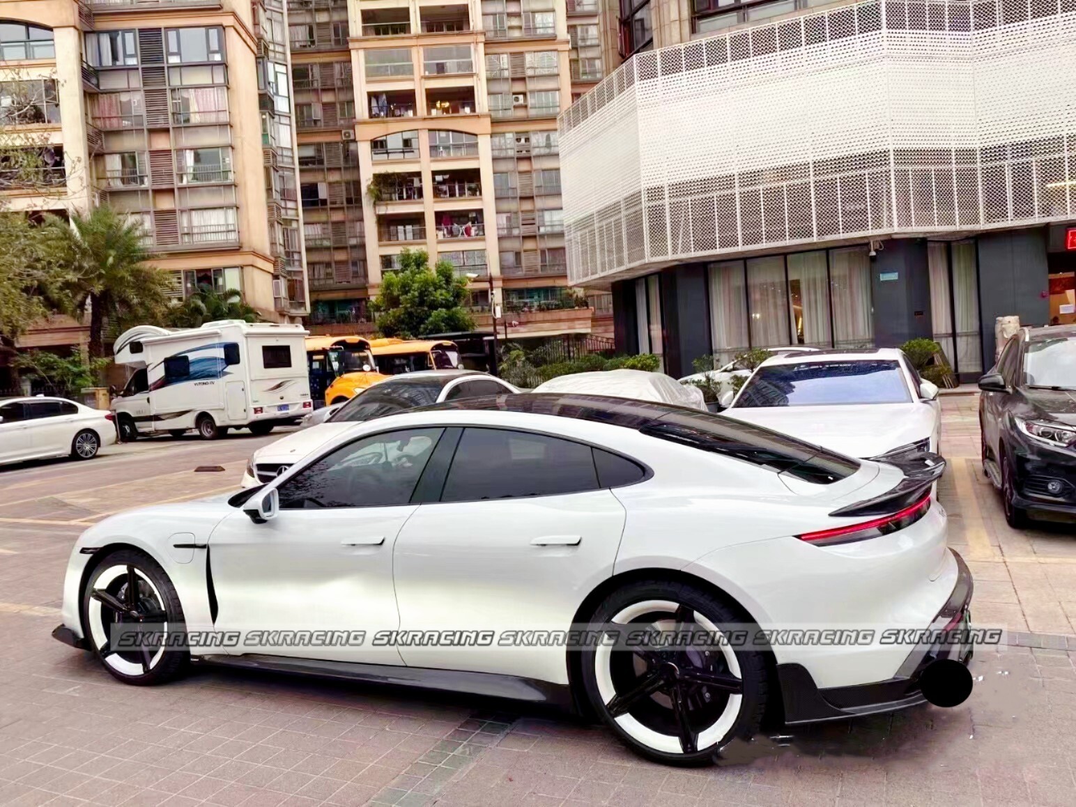 For Porsche Taycan 2020 2021 2022 Carbon Fiber Rear Spoiler Tail Trunk ...