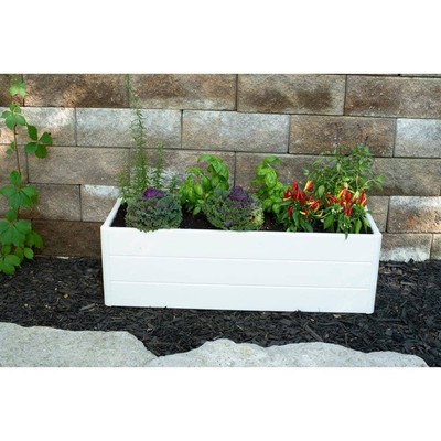 Nuvue Raised Beds 11.5"x13"x36.5" Terrace Garden Box White Rectangular ...