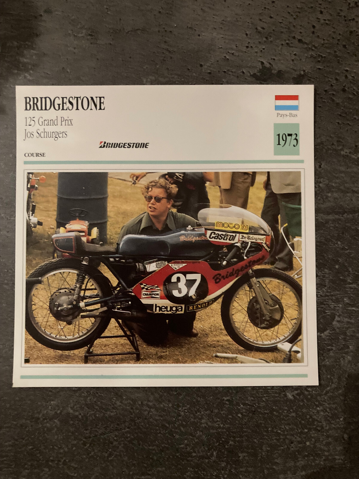 CARTE FICHE MOTO collection ATLAS BRIDGESTONE 125 GRAND PRIX JOS ...