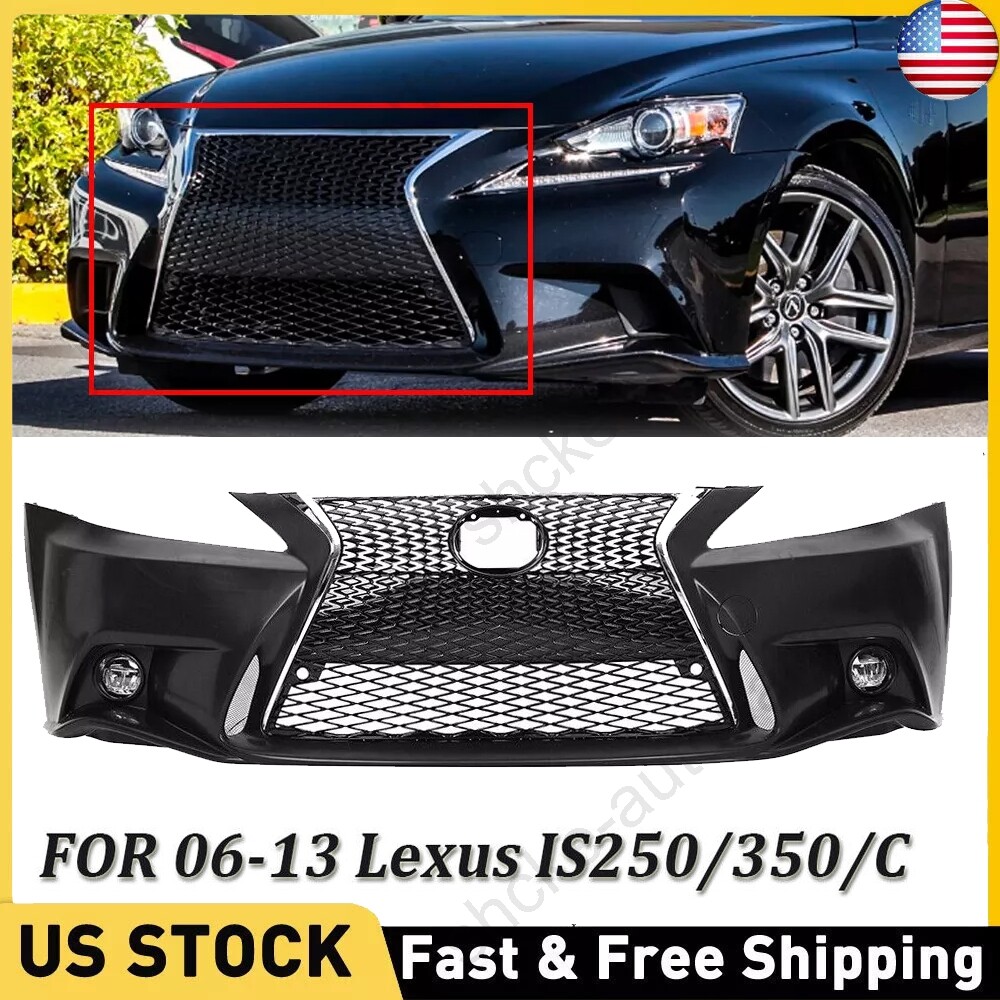 For 2006-12 13 Lexus IS250/IS350/C to F-Sport Front Bumper Conversion ...