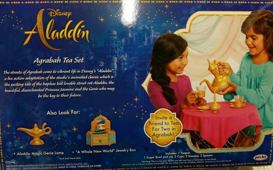 Jakks Pacific Disney Aladdin 9 Pc Agrabah Tea Set Teapot Bowl Cup ...