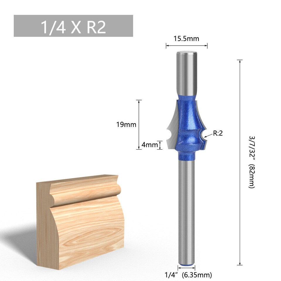 1/4 6mm Shank Architectural Furniture Edge Molding Frame Router Bit ...