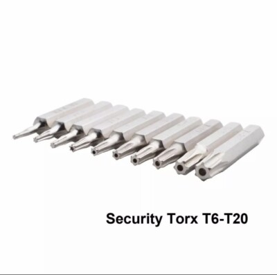 Torx Micro Bit Driver Set Security Torx T3 T4 T5 T6 T7 T8 T9 T10 T15 ...