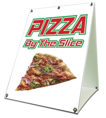 Pizza By the Slice Sidewalk A Frame 18"x24" Concession Stand Outdoor | eBay