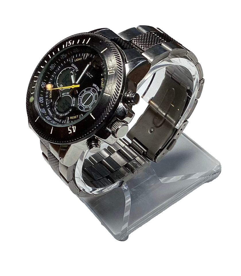 Stauer Men's Watch Chronograph Tachymeter Rotating Bezel WR 30M New ...