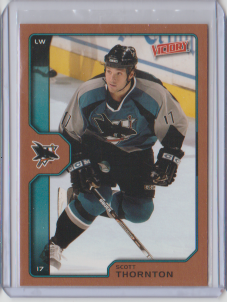 2002-03 Upper Deck Victory Bronze Parallel #182 Scott Thornton San Jose ...