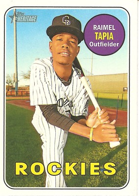 2018 TOPPS HERITAGE RAIMEL TAPIA SHORT PRINT BASEBALL CARD #483 | eBay