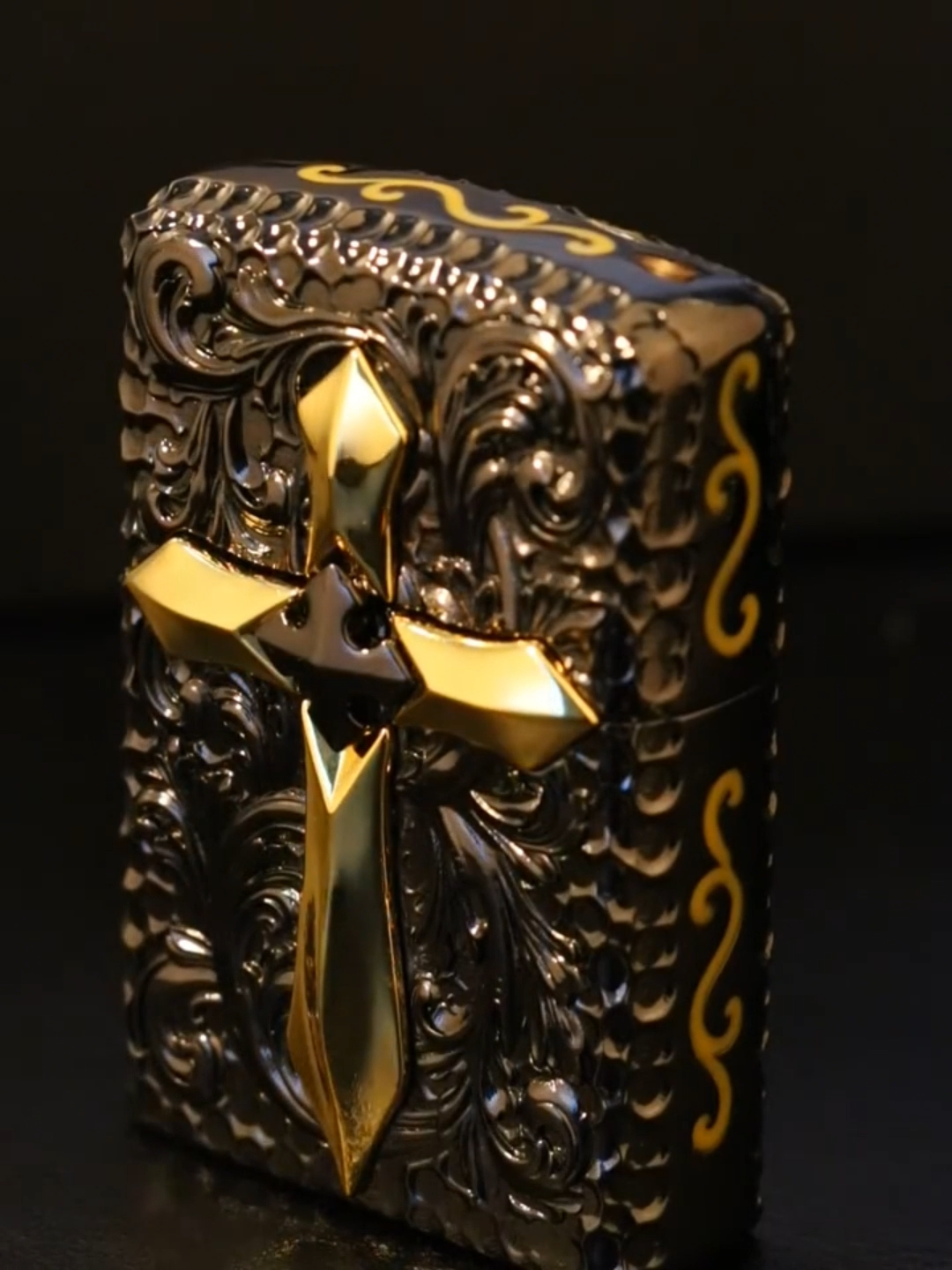 Zippo Classic Chrome Lighter with Luminous Cross Design | eBay