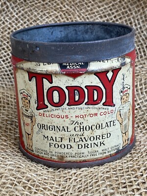 Vtg TODDY Original Chocolate and Malt Flavored Food Drink Empty Can | eBay