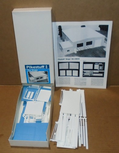 : Pikestuff Structures HO ... "The Shops Building Kit" NIB #0015 | eBay