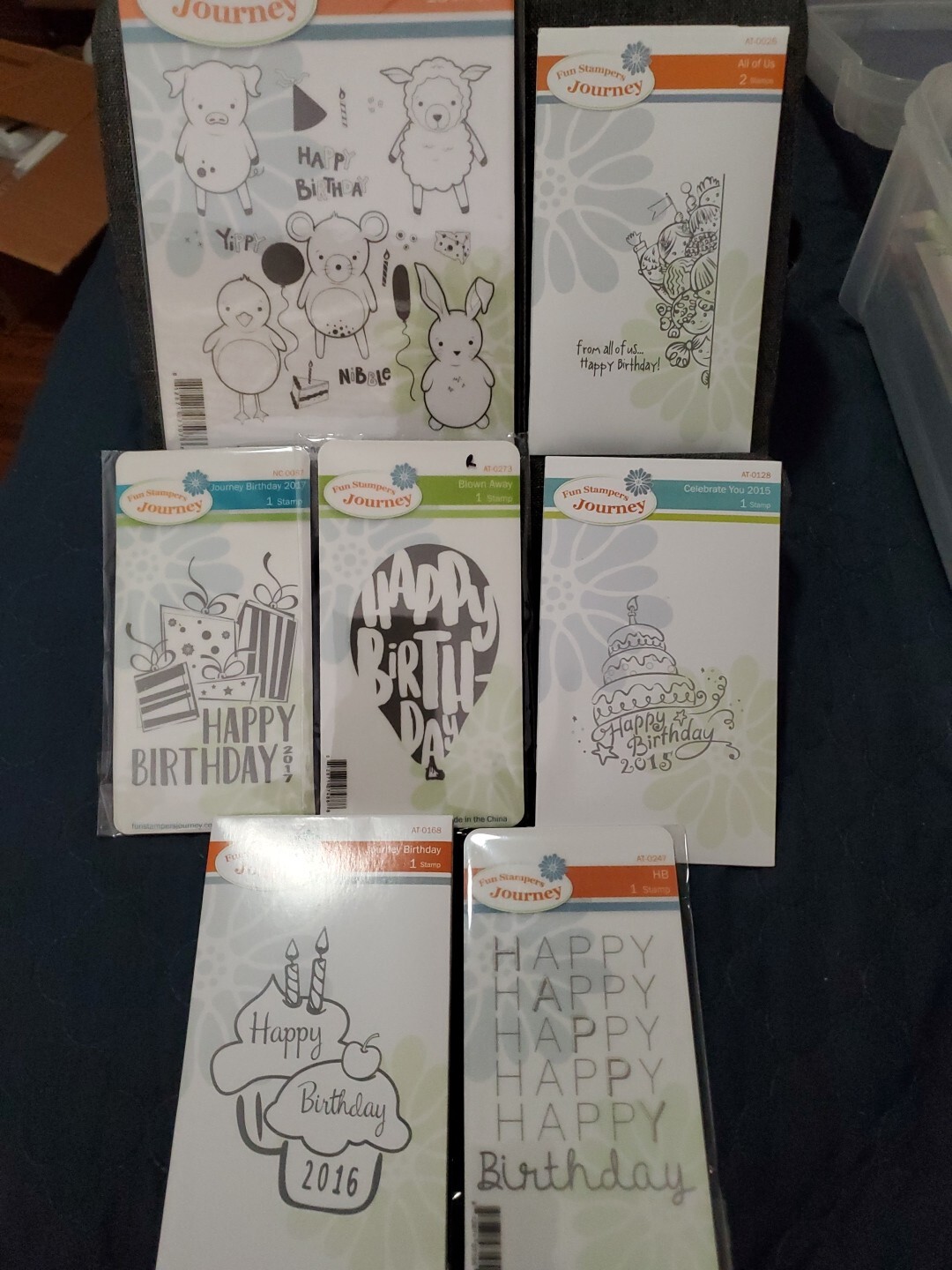Fun Stampers Journey stamps Lot of 7 Happy Birthdays**retired** | eBay