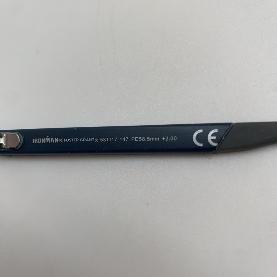 Z18 Foster Grant IRONMAN +2.00 IM1001 GUN Men's Reading Glasses ...