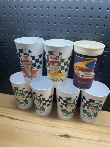 NASCAR Plastic Cups Set Harry Gant Kyle Yarborough Darrell Waltrip Cups ...