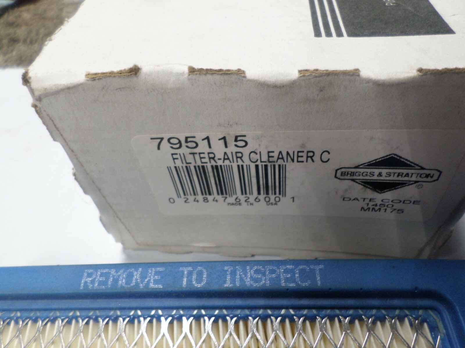 Genuine Briggs & Stratton air filter OEM 795115 | eBay