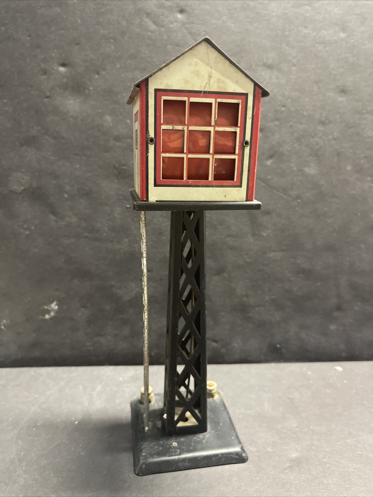 Vintage Marx O-Scale Lighted 413 Switch Switchman Yard Tower Tin Litho ...