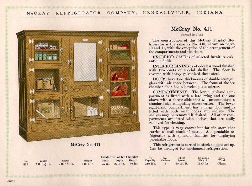 Circa 1900 McCray or Hill Large Commercial Oak Ice Box from Piggly ...
