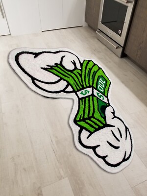 Dollar Money Stack Floor Mat Washable Area Rugs Living Room Modern ...