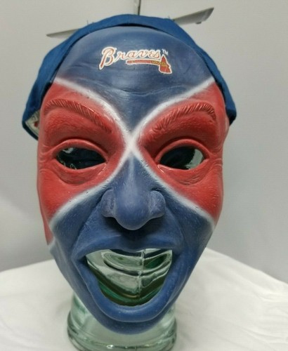 Authentic MLB Atlanta Braves Blue Color Men's Fan Fce W Rally Cap ...