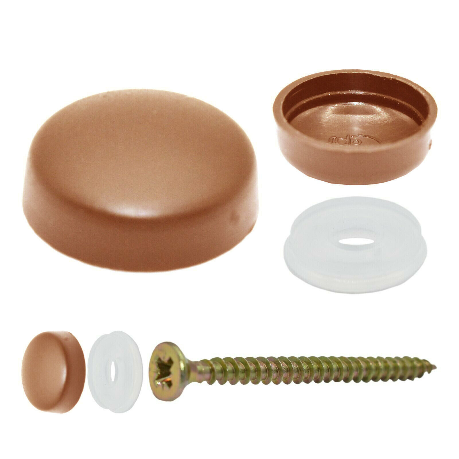 Large Screw Cap Cover Plastidome Gloss 10 - 12 Gauge Countersunk Screws ...