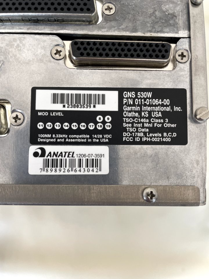 Garmin GNS 530W WAAS GPS NAV COMM P/N 011-01064-45 | Avionics ...