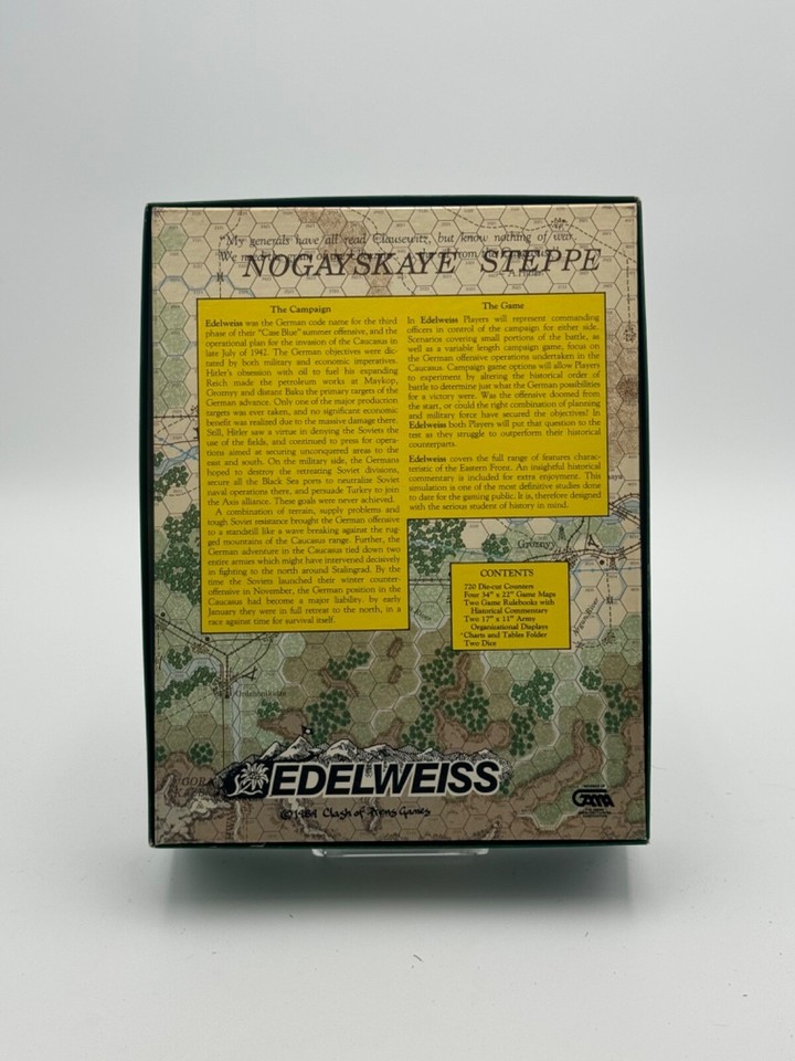 Edelweiss: The Struggle in the Caucasus July-November 1942 Board Game ...