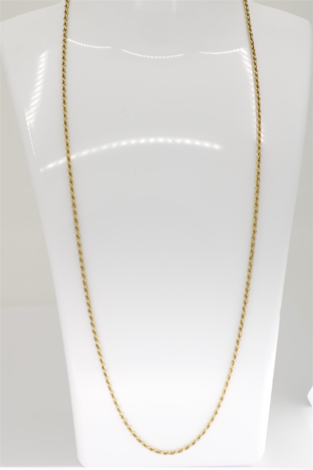 14K Yellow Gold Vintage 20 Inch Rope Necklace - Gem