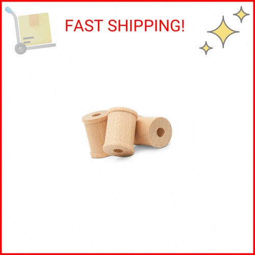 Wooden Spool for Crafts 1 x 3/4-inch Pack of 25, Small Empty Thread ...