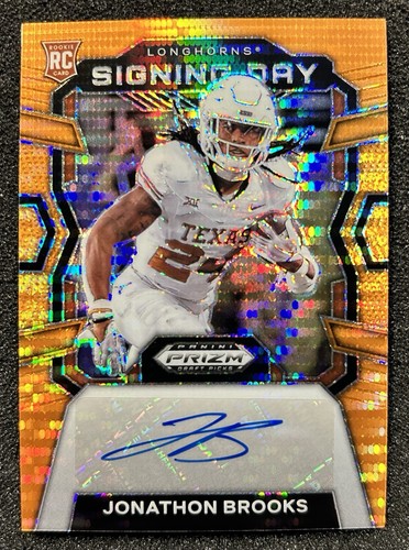 2024 Panini Draft Picks Jonathon Brooks RC Signing Day #SD-JBS Orange ...